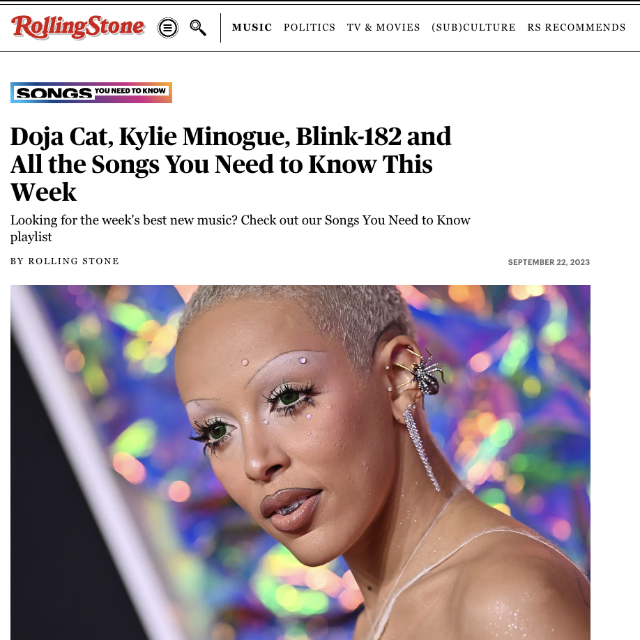 Bad Apple (1, 2, 3) Featured In Rolling Stone